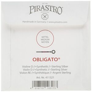 Pirastro Obligato Violin Strings Set with Steel E Ball End