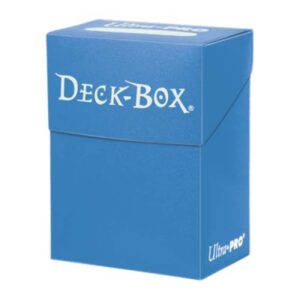 ultra pro standard deck box, 80-count, light blue