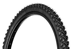 schwinn replacement bike tire, 24" x 1.95" mountain bike tire, wide & blocky knobs, puncture guard, fits internal rim widths 19mm-29mm, psi range 35 to 65