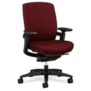 hon mid-back work chair, 27 by 34 by 42-inch, wine