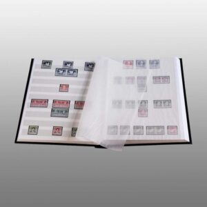 Prophila stockbook Stamp Album (New) 60 White Sides, Padded Blue Cover