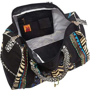 Laurel Burch Travel Bag with Zipper Top, Spotted Cats