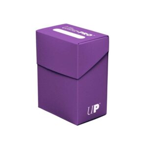 ultra pro - pro 80+ card deck box (purple) - protect valuable sports cards, gaming cards and collectible cards in a compact deck box, for traveling