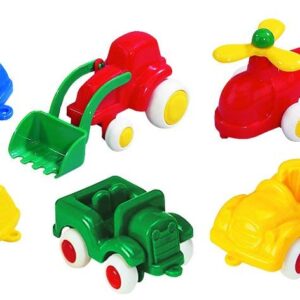 Viking Toys - Mini Chubbies Primary Gift Set - Includes 7 Colorful 2.75" Vehicles, for Kids Ages 1 Year +