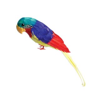 u.s toy company feather parrot decoration, 12-inch