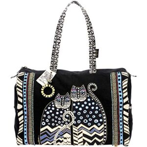 laurel burch travel bag with zipper top, spotted cats