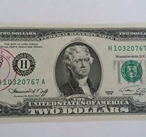 $2.00 Bill / First Day Cover, April 13, 1976