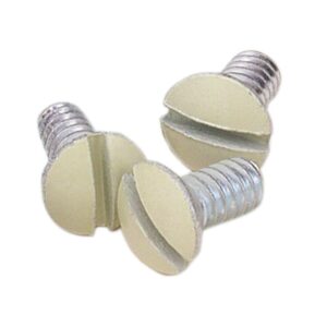 leviton 86400-prt 5/16-inch long 6-32 thread, oval head milled slot replacement wallplate screws, 100-pack, ivory