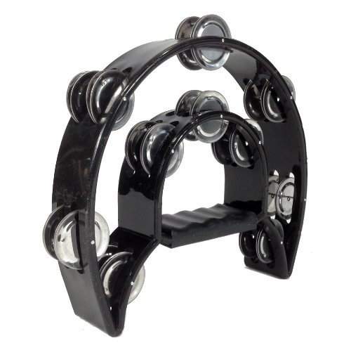 YMC TAM20-BK Pro Tambourine Double Row Cutaway, Black