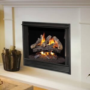 ProCom WAN18N-2 Natural Gas Vented Fireplace Logs Set with Match Light, 45000 BTU, Heats up to 1650 Sq. Ft, Realistic Painted, 18 Inches