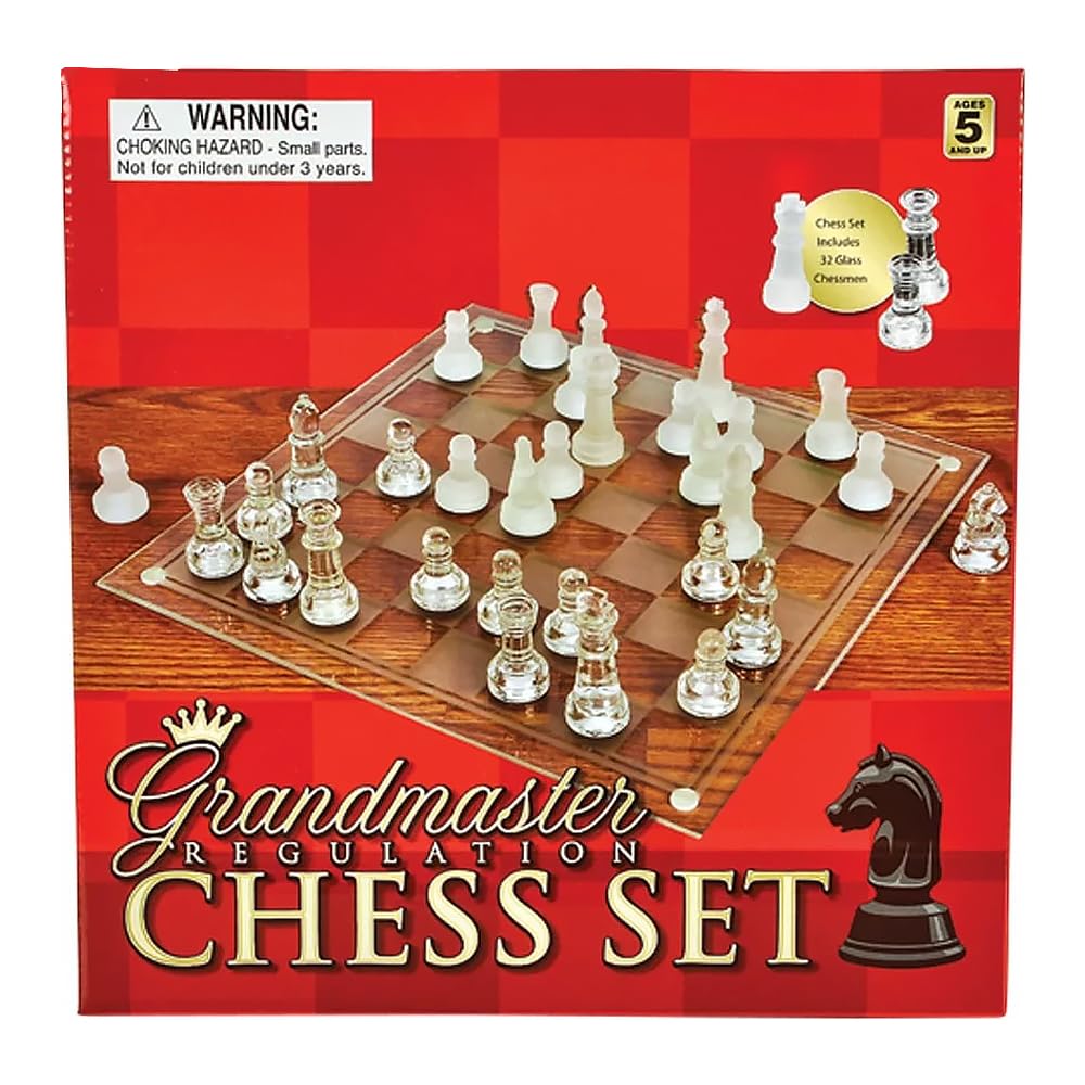 10" Glass Chess Set