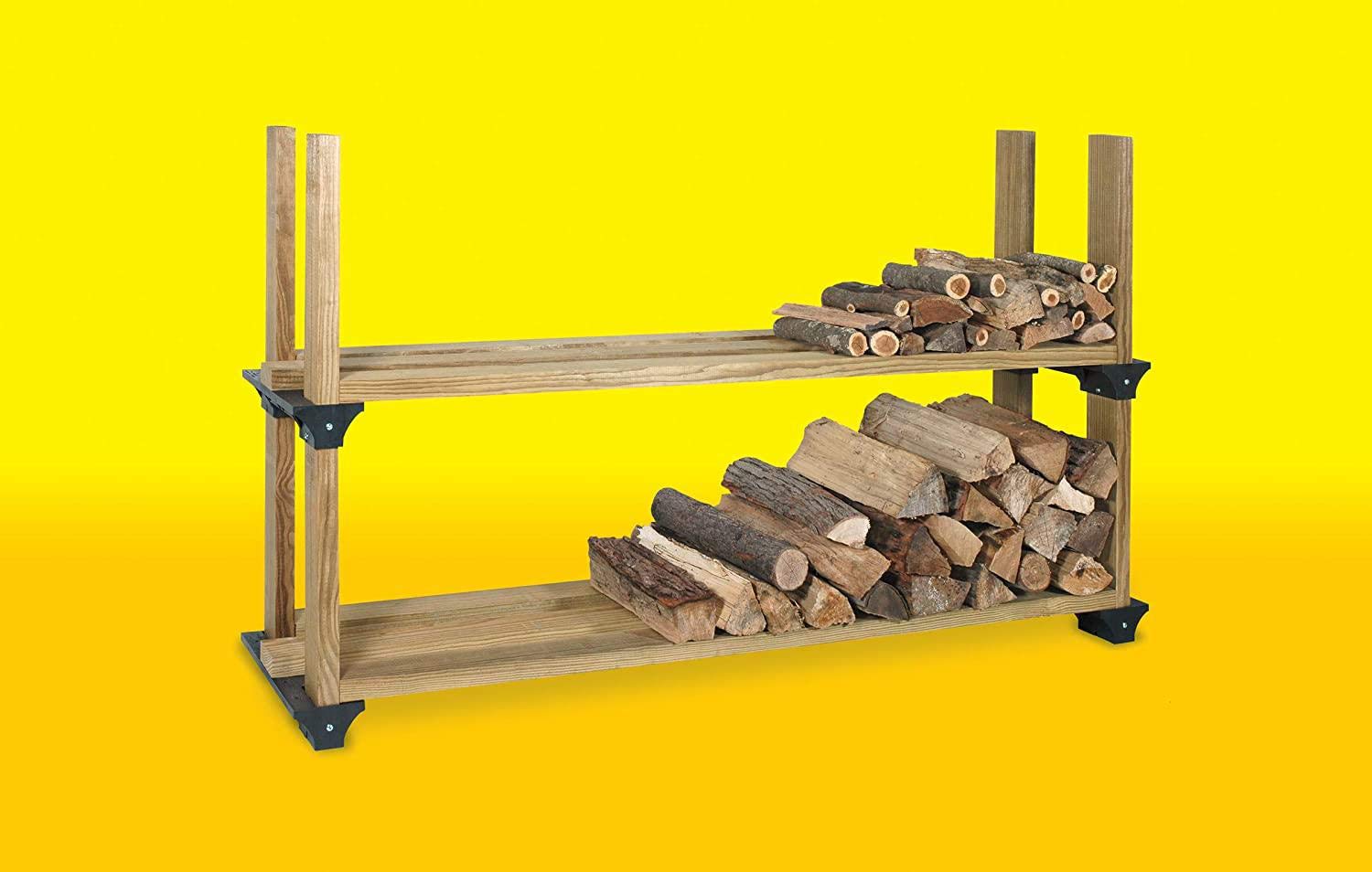 2 x 4 BASICS 90144MI Firewood Rack System, Black