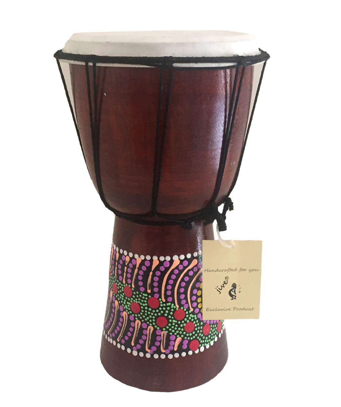 Djembe Drum Bongo Congo African Wood Drum - MED SIZE- 12" High - Professional Sound - NOT MADE IN CHINA