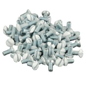 leviton 88400-prt 5/16-inch long 6-32 thread, oval head milled slot replacement wallplate screws, 100-pack, white