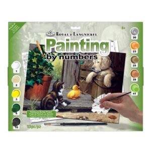 royal & langnickel painting by numbers junior large art activity kit, three buddies