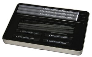 royal & langnickel rset-art2503 small tin charcoal drawing art set