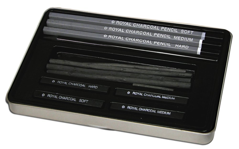 Royal & Langnickel RSET-ART2503 Small Tin Charcoal Drawing Art Set