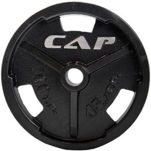 cap barbell commercial grip plate, 5 lb, black