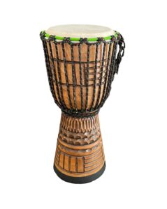 djembe drum bongo congo african wood drum hand carved painted percussion drum adults - professional quality 16" high