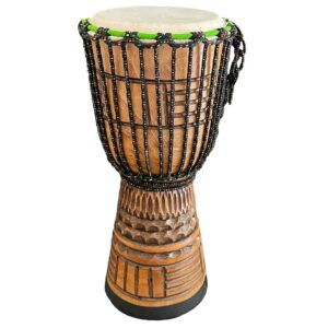 Djembe Drum Bongo Congo African Wood Drum Hand Carved Painted Percussion Drum Adults - Professional Quality 16" High