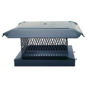 copperfield chimney 14811 homesaver pro black chimney cap - .75 inch mesh - 17 inches x 17 inches