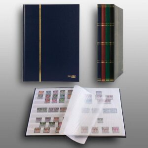 prophila stamp album (new) 16 white sides, blue cover