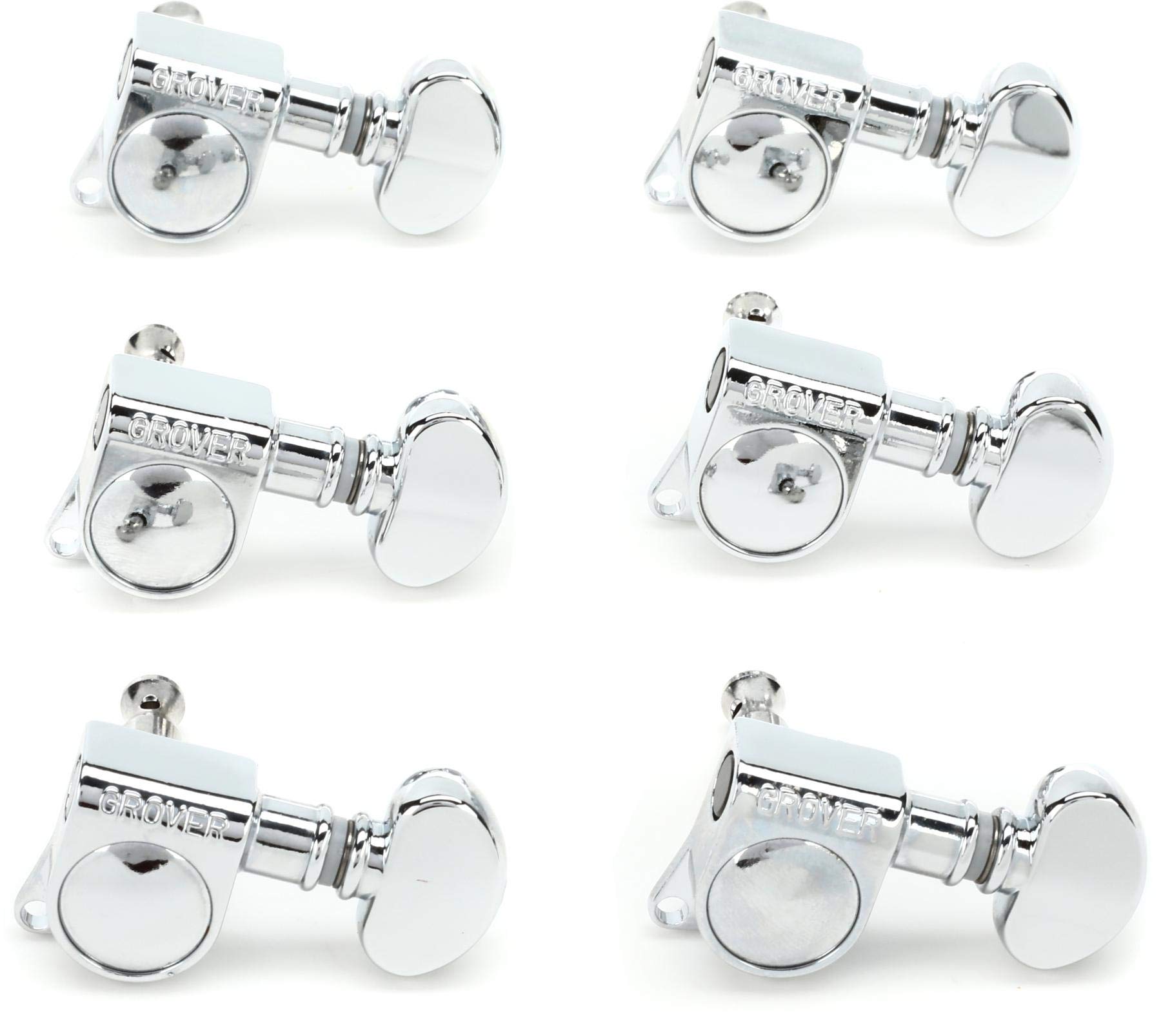 Grover 305 Series Midsize Rotomatics Machinehead Tuners 6-in-Line (Chrome)