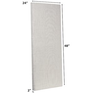 ATS Acoustics Sound Absorbing Noise Dampening Acoustic Panel Wall Treatment 24" x 48" x 2" Beveled Edge (Ivory)