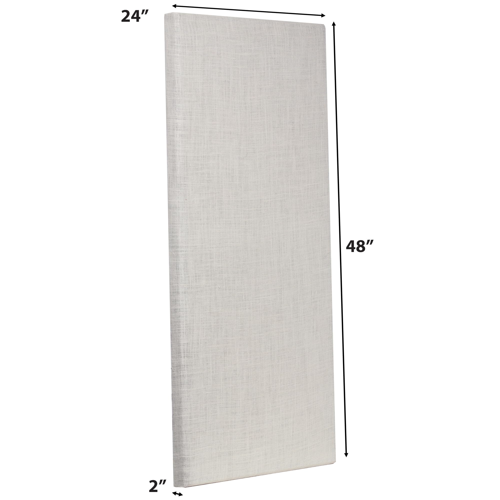 ATS Acoustics Sound Absorbing Noise Dampening Acoustic Panel Wall Treatment 24" x 48" x 2" Beveled Edge (Ivory)