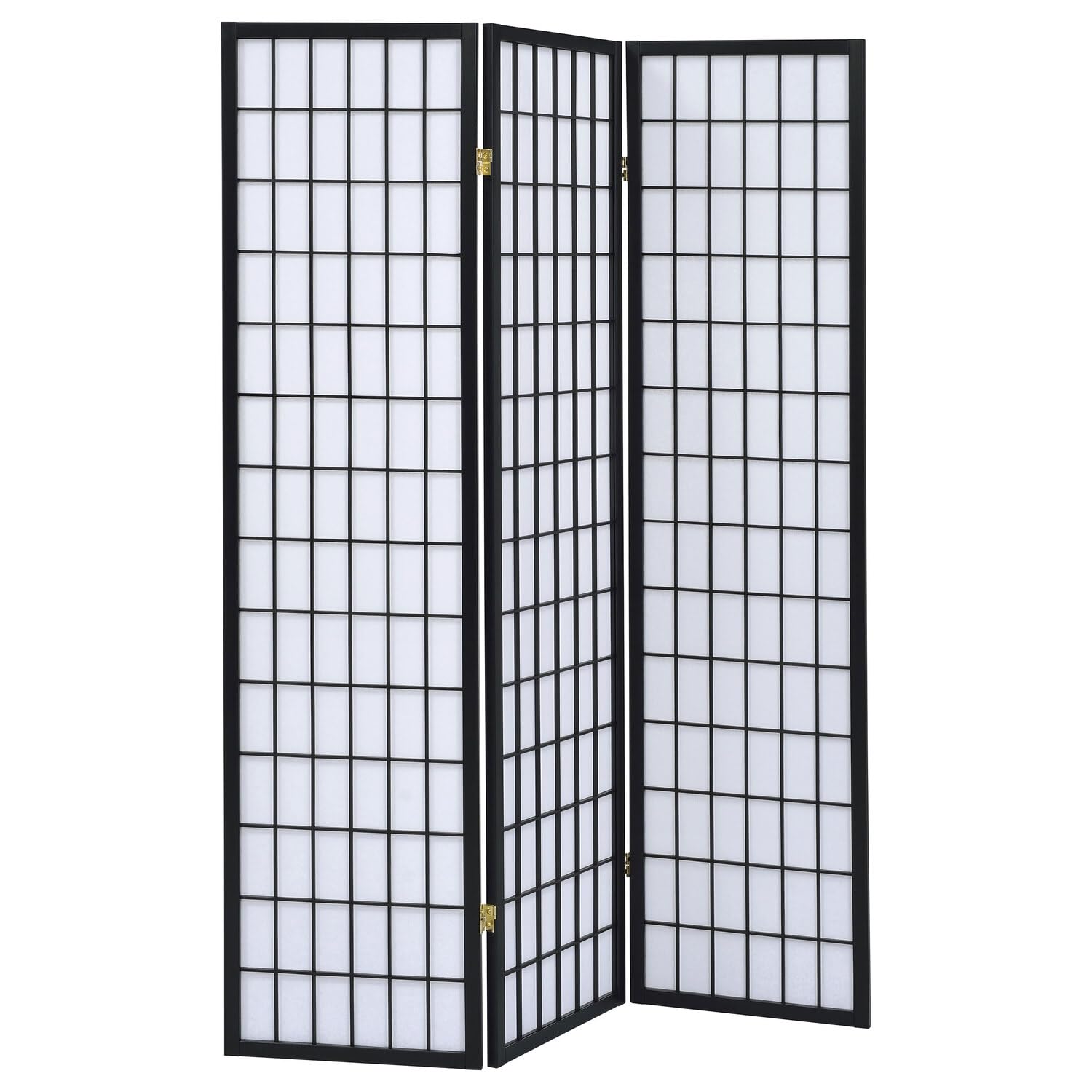 Carrie 3-Panel Folding Screen, Black and White