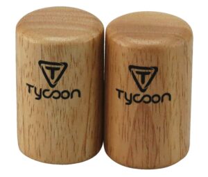 tycoon percussion small round wooden shaker, 2 count