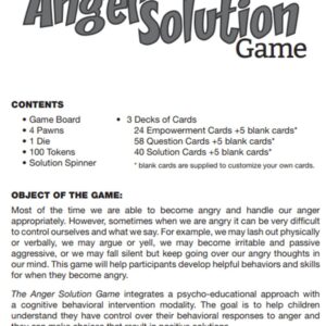 The Anger Solution Board Game