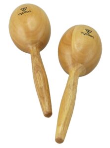 tycoon percussion wood maracas - natural finish