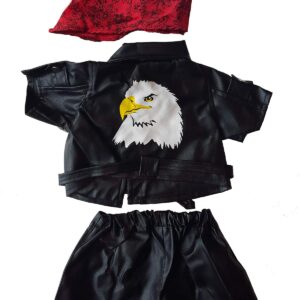 Easy Rider Biker Outfit Teddy Bear Clothes Fits Most 14" - 18" Build-a-bear and Make Your Own Stuffed Animals