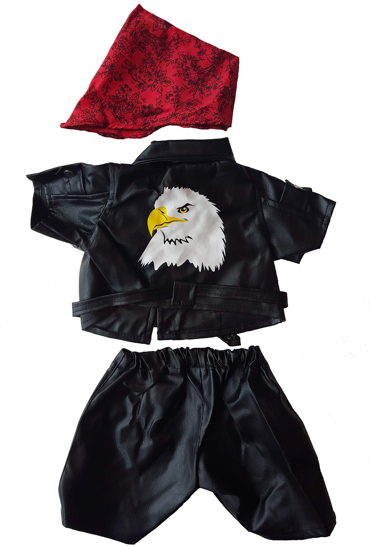 Easy Rider Biker Outfit Teddy Bear Clothes Fits Most 14" - 18" Build-a-bear and Make Your Own Stuffed Animals