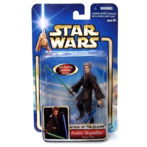 star wars 2002 saga collection anakin skywalker hanger duel (attack of the clones) #22 action figure 3.75 inches