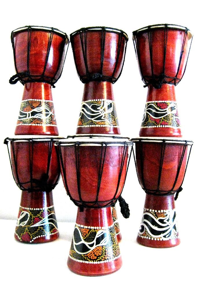 Djembe Drum Bongo Congo African Wood Drum - MED SIZE- 12" High - Professional Sound - NOT MADE IN CHINA