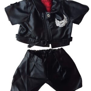 Easy Rider Biker Outfit Teddy Bear Clothes Fits Most 14" - 18" Build-a-bear and Make Your Own Stuffed Animals