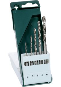 bosch 2609255127 diy metal drill bit set 5-piece high-speed steel-g with hexagonal shaft 2-3-4-5-6 conical female ground joint 135° hex 3126-e 6.4