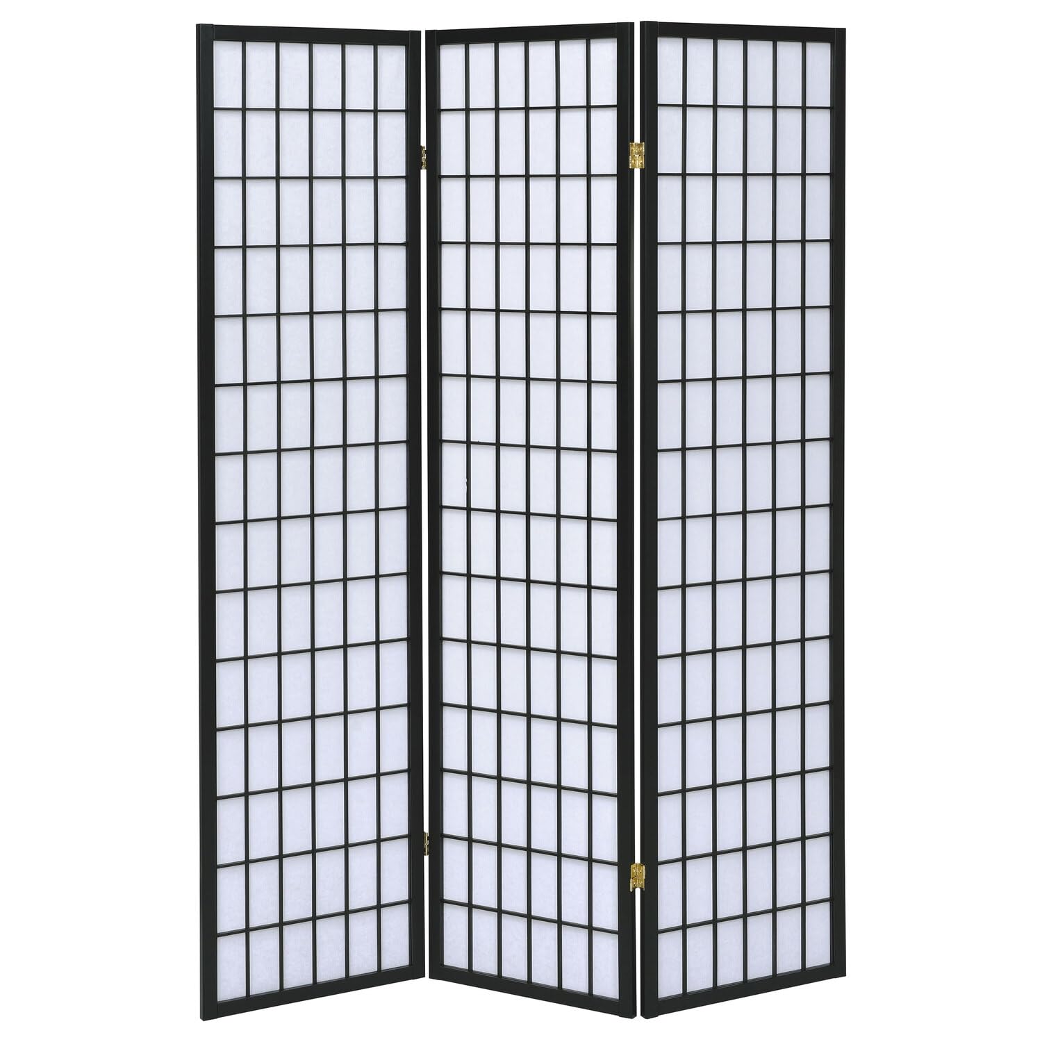 Carrie 3-Panel Folding Screen, Black and White