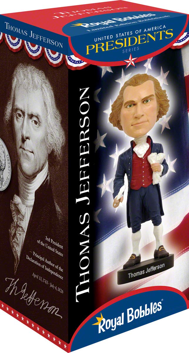 Royal Bobbles Thomas Jefferson 3rd President of The United States Collectible Bobblehead Statue