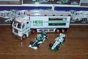 2003 hess truck & 2 racecars