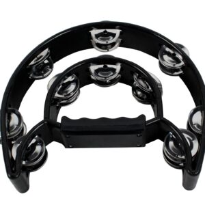 YMC TAM20-BK Pro Tambourine Double Row Cutaway, Black