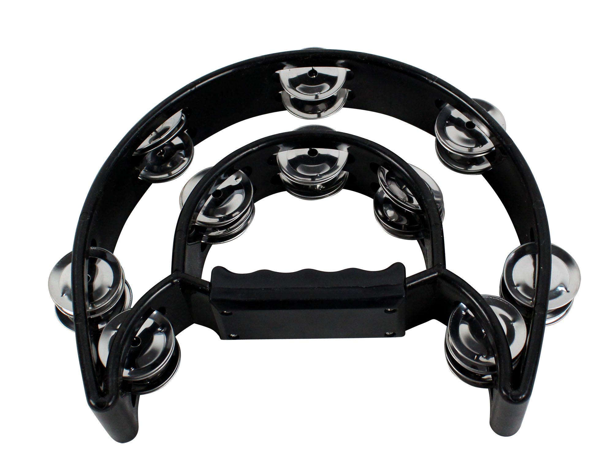 YMC TAM20-BK Pro Tambourine Double Row Cutaway, Black