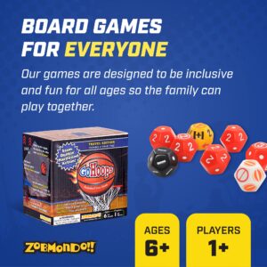 Zobmondo!! GoHoops Basketball Dice Game | for Basketball Fans, Families and Kids | Play at Home or for Travel