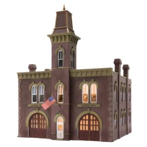 built-n-ready 2-story firehouse building ho woodland scenics