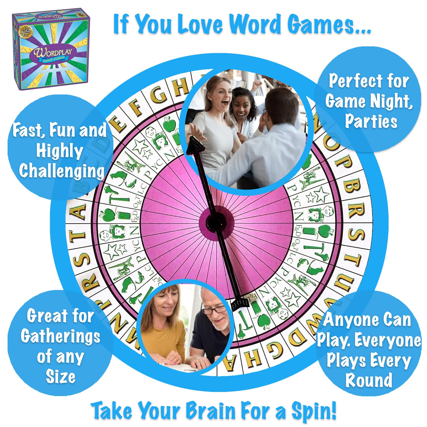 Wordplay – The Ultimate Fast-Paced Word Challenge Board Game for Family & Friends – Adult & Family Game Night Fun