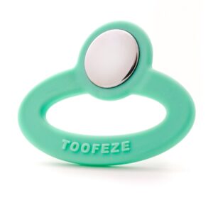 toofeze ice cold baby teether toy – fast pain relief – all natural silicone and stainless – ages 3 mos+ (mint green)