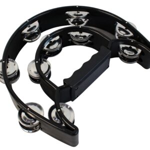 YMC TAM20-BK Pro Tambourine Double Row Cutaway, Black