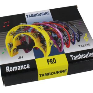 YMC TAM20-BK Pro Tambourine Double Row Cutaway, Black